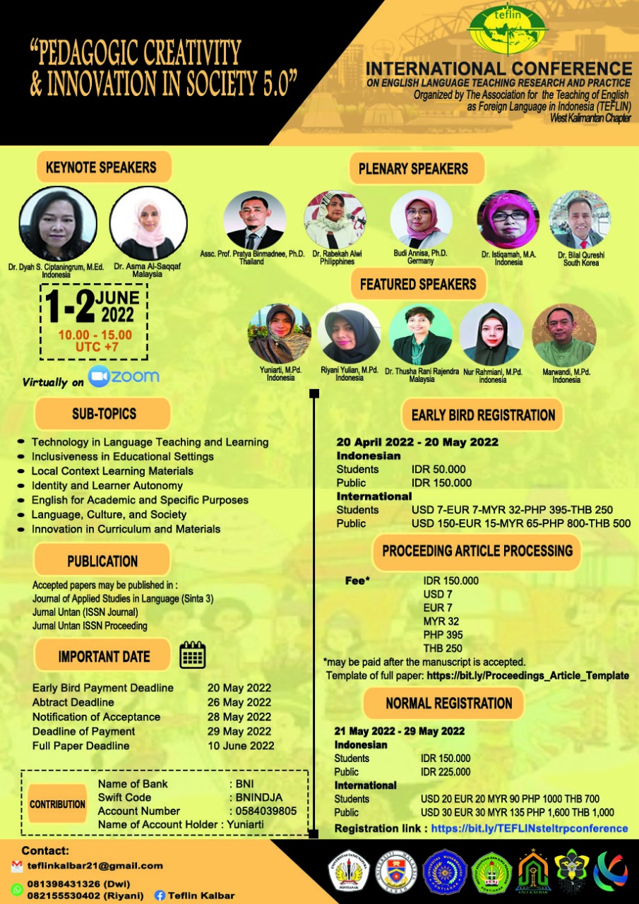 1st International Conference On English Language Teaching Research And 1st International Conference On English Language Teaching Research And